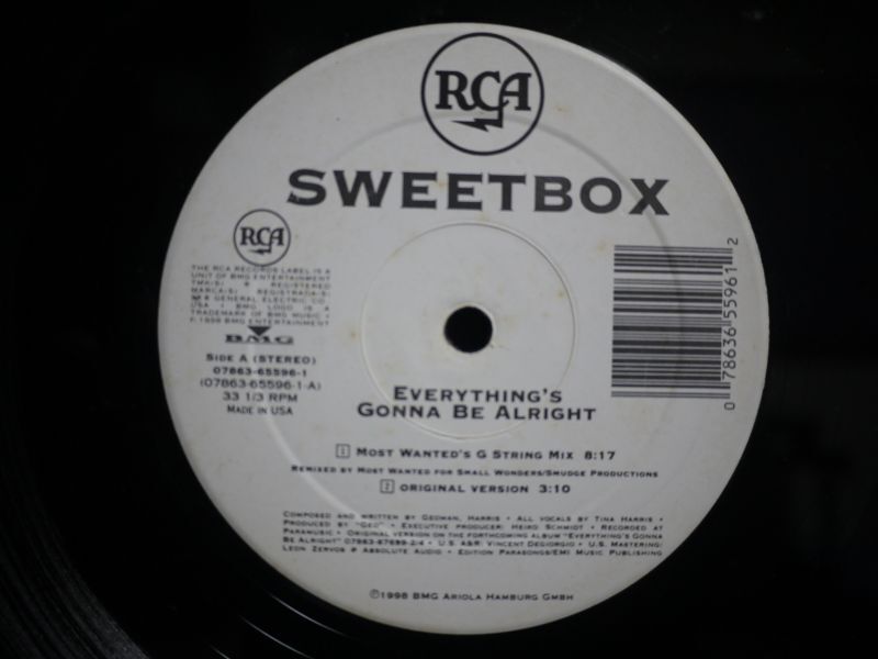 SWEETBOX / EVERYTHING'S GONNA BE ALRIGHT (US-PROMO) (¥500) - SOURCE RECORDS (ソースレコード）